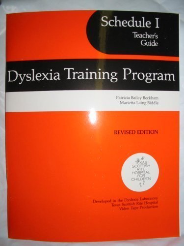 Dyslexia Training Program/Schedule 1: Patricia Bailey Beckham: 9780838822012: Amazon.com: Books