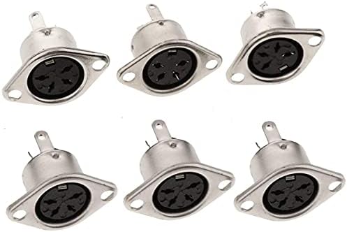 Amazon.com: jing 5Pin DIN Female Jack Socket Connector Panel Mount ...