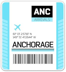 Amazon.com - Squiddy Anchorage Alaska Airport Code ANC Luggage Tag ...