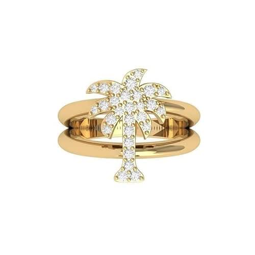 Amazon.com: Palm Tree ring for Women (Gold, 5) : Handmade Products