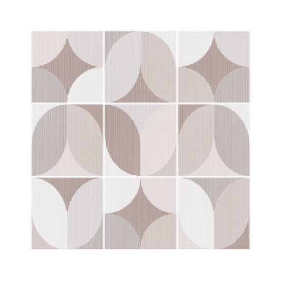 MOSAICOWALL Fluted Dual Tone Vinyl DIY Decorative Wall Tile Stickers 6 ...