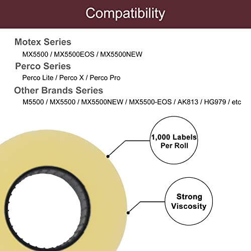 Snapklik.com : Motex Sale 1 Line Fluorescent Yellow Labels - 25,000 ...