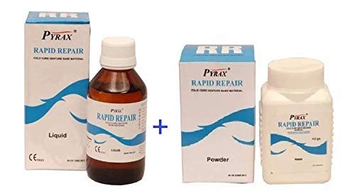Pyrax Combo Pack of Rapid Repair Powder, 110 g Pink and Liquid, 110 ml ...