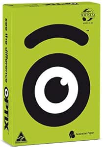 OPTIX Bright Tinted A4 Copy Paper 80GSM ZETO Lime 500 Sheets : Amazon ...
