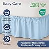 Amazon.com: Wrap Around Dust Ruffle Bed Skirt - Light Blue - for Queen ...