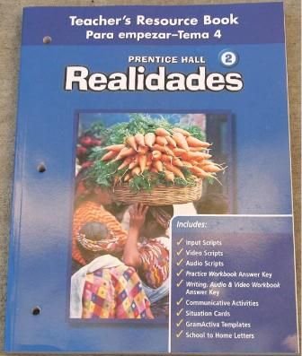 Realidades, Teacher's Resource Book, Temas 5-9: Pearson Prentice Hall ...