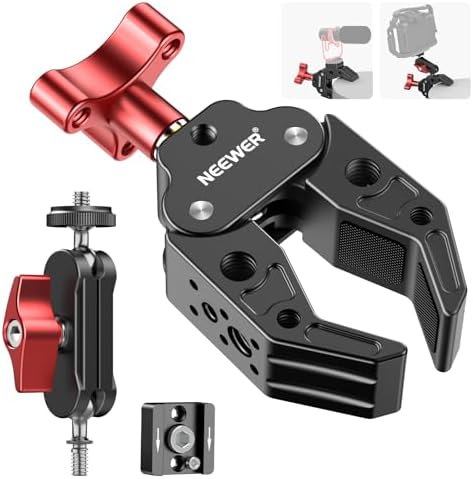 Amazon.com : NEEWER Super Clamp with Dual Ballhead Magic Arm, Cold Shoe ...