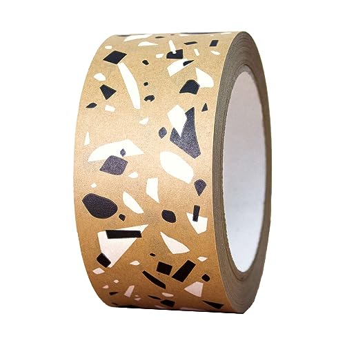 INKKIN Recyclable, Patterned, Brown Paper Packing Tape | Terrazzo ...
