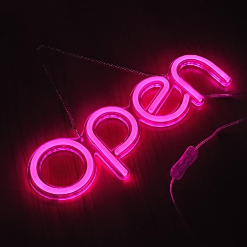 Amazon.com: LED Open Signs for Business Store Pink Open Neon Light Up ...