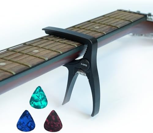 Amazon.com: LRONG Guitar Rolling Capo Sliding Capo Adjustable Capo for ...