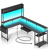 Rolanstar Computer Desk with File Drawer, 68" L Shaped Desk with Power ...