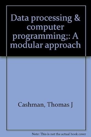 Buy Data processing & computer programming;: A modular approach Book ...