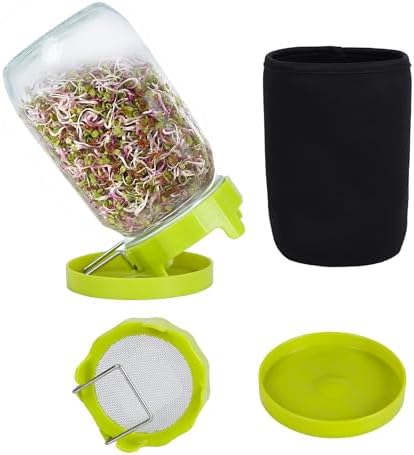 Amazon.com : Sozize Sprouting Kit Sprouts Growing Kit 34oz Wide Mouth ...