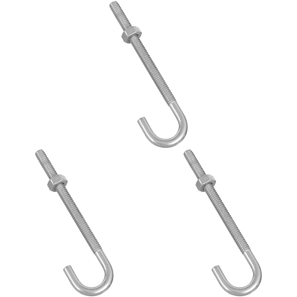 National Hardware N232-892 2195 J Bolts in Zinc, 1/4" x 4" (Pack of 3 ...