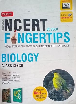 Buy MTG Objective Ncert At Your Fingertips Biology Class 11&12 (Second ...