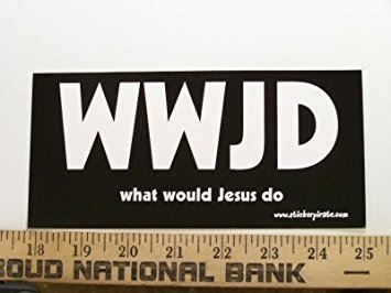 Amazon.com: What Would Jesus Do WWJD Christian Bumper Sticker : Sports ...