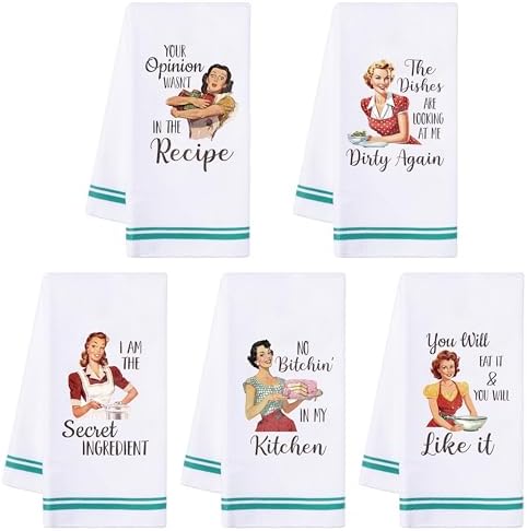 Amazon.com: MAINEVENT Funny Kitchen Towel 4 Pack 18x24 Inch, Set of 4 ...