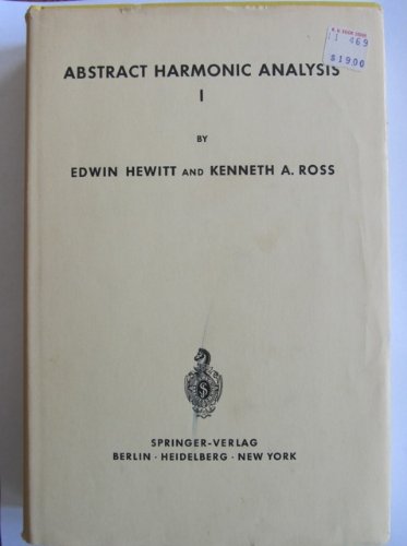 Abstract Harmonic Analysis: Hewitt, Edwin: 9781124152790: Amazon.com: Books