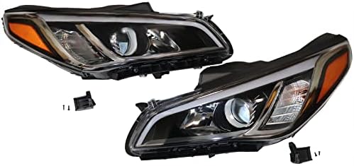 Amazon.com: DOONARCES Pair Headlights for Hyundai Sonata 2015-2017 ...