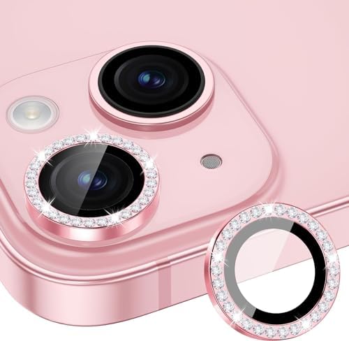 MAYBAL® Diamond Camera Lens Protector Compatible for iPhone 15/15 Plus ...