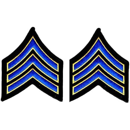 Amazon.com: Uniform Patches- Medium Gray Chevron Patches on Black ...