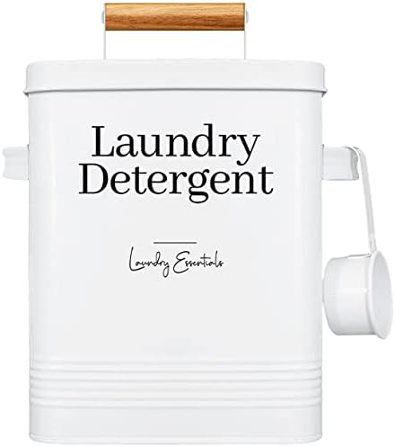 Amazon.com: LA JOLIE MUSE Laundry Detergent Powder Storage Tin Box ...