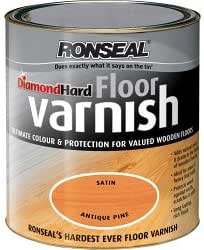 Ronseal Diamond Hard Coloured Floor Varnish 2.5L Light Oak : Amazon.co ...