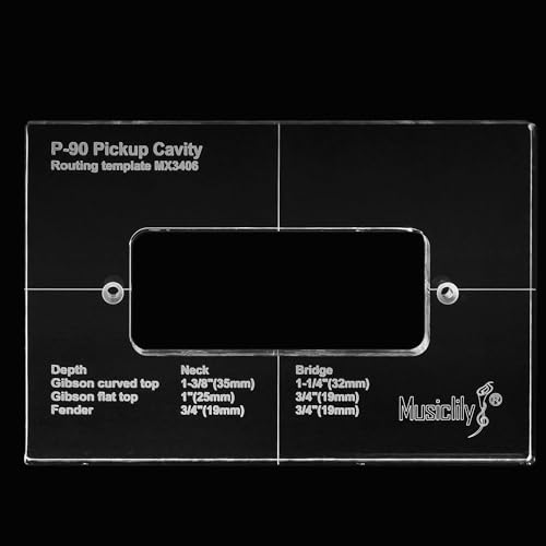 Musiclily Pro CNC Accurate Acrylic P90 Pickup Routing Template for ...