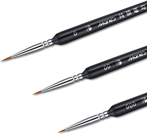 Fine Detail Paint Brush Set, 4 Pieces Professional Small Artist Paint ...