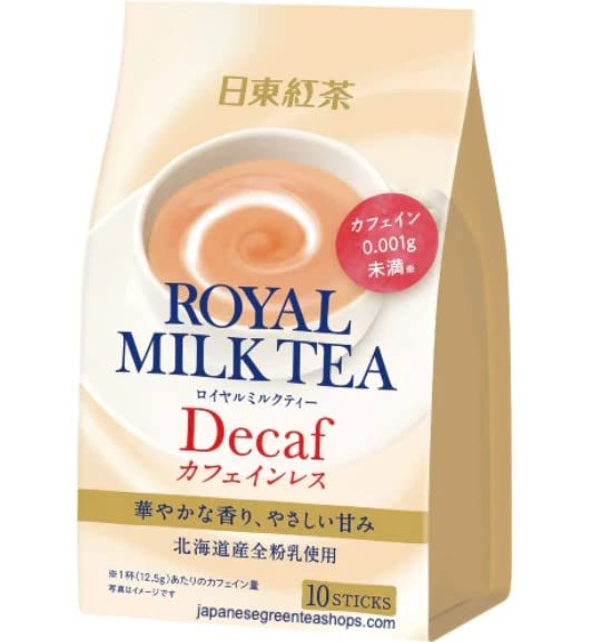 Amazon.com: Nittoh Instant Royal Milk Tea Decaf (10 Sticks x 12.5g ...