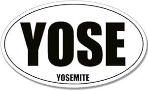 Amazon.com: AV Oval YOSE Bumper Sticker, Yosemite Decal, Outdoor Hiking ...