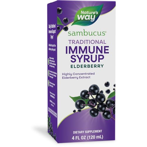 Nature’s Way Sambucus Elderberry Traditional Immune Syrup, Highly ...