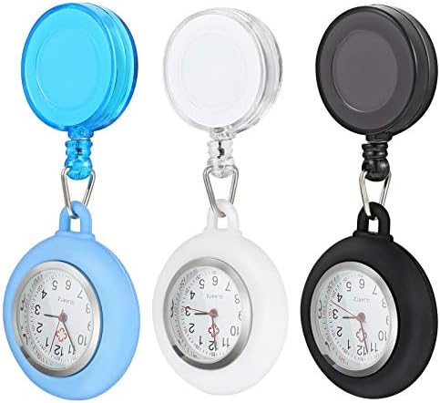 NICERIO Fob Watch Nurse Doctor Retractable Fob Watches Clip- on Hanging ...