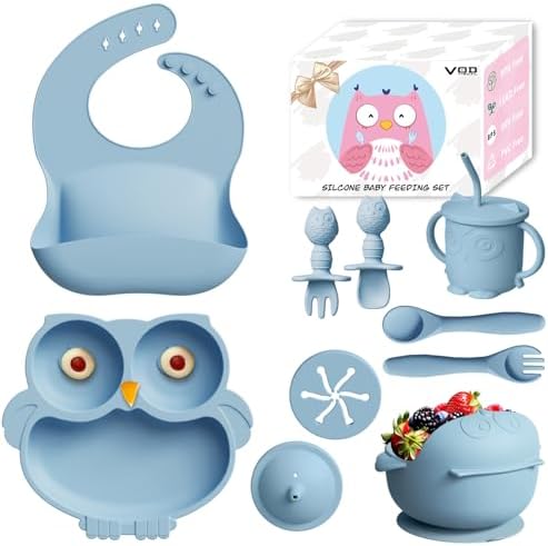 Amazon.com: O'doe 17-Piece BPA-Free Silicone Baby Feeding Set | Thick ...