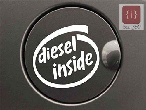 ISEE 376 Diesel Inside Fuel Lid Sides Car Sticker (White) : Amazon.in ...