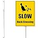 Amazon.com : Houseuse Slow Duck Crossing Sign With Stake Slow Down Sign ...