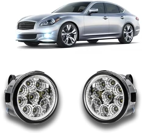 Amazon.com: qobsos LED Fog Light For Infiniti M37 M56 2011-2013 Pair ...