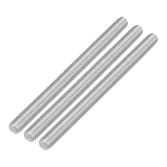 uxcell 3Pcs Fully Threaded Rod, M8 x 100mm 304 Stainless Steel Right ...