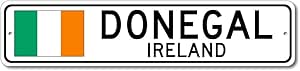 Amazon.com: Metal Sign Donegal, Ireland - Irish Flag Street Sign ...