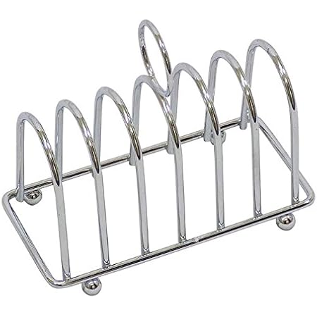 CKS Kilo 4 Slice Chrome Toast Rack with Ball Feet | Toast Stand Caddy ...