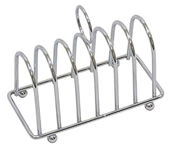 Amazon.com: C&L Toast Bread Rack Holder 6 Slice Holes Stainless Steel ...