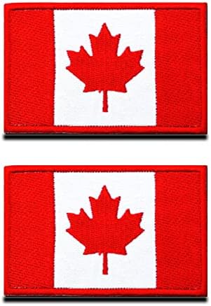 2 Set. Tactical Canada Flag Embroidered Patches - 3.15"x 2" Canadian ...