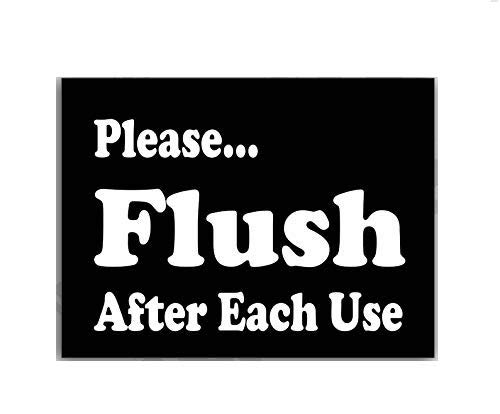 SIGN EVER™ Please Flush After Each Use 3mm Sign Board Bathroom Toilet ...