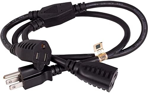 Amazon.com: Cable Leader Power Cord Splitter Cable for 2 NEMA 5-15R to ...