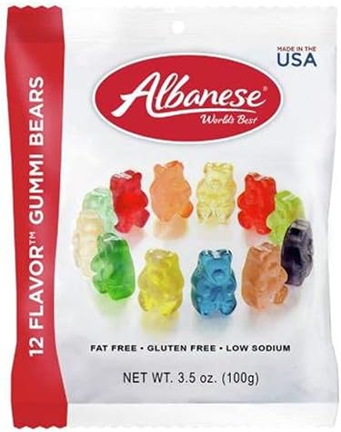 Amazon.com : Albanese Gummi (1 bag) 3.5oz (12 Flavor Bears) : Grocery ...