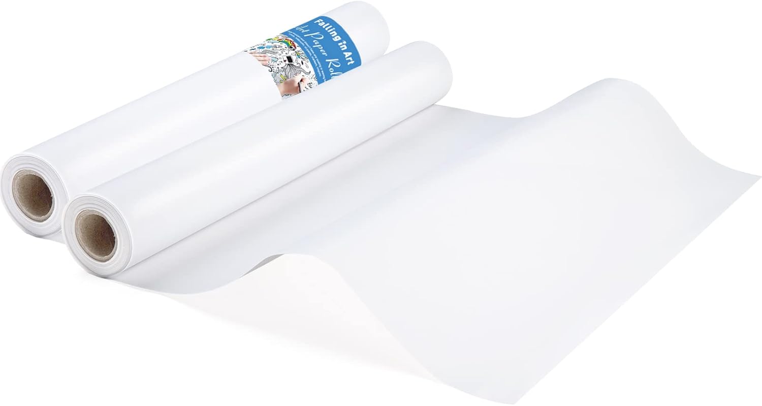 Amazon.com: White Arts and Crafts Paper Rolls, 16 Inches by 400 Inches ...
