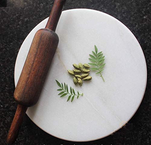 Thikariyas Chakla | Pure White Marble Roti Roller Rolling Board | Roti ...