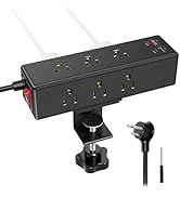Amazon.com: Under Desk Power Strip with PD 20W USB C, QBA 8-in-1 Desk ...