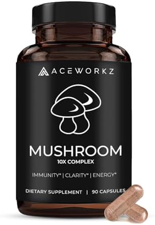 Amazon.com: ACEWORKZ Mushroom Complex Supplement 14,500mg - Organic 10 ...