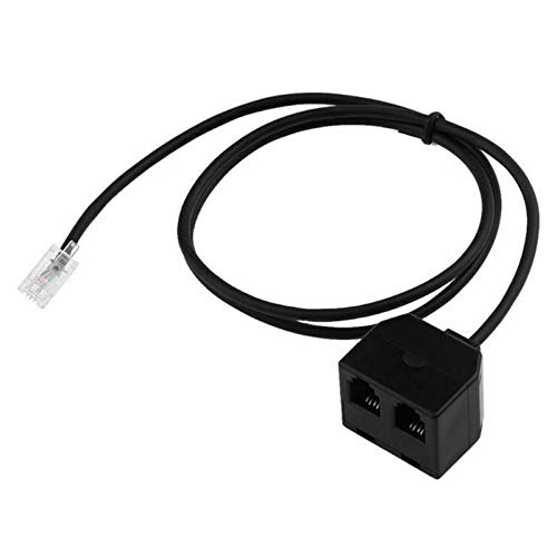 PRAV® RJ9 4P4C Male to Dual Female Ports Connector Telephone Adapter ...